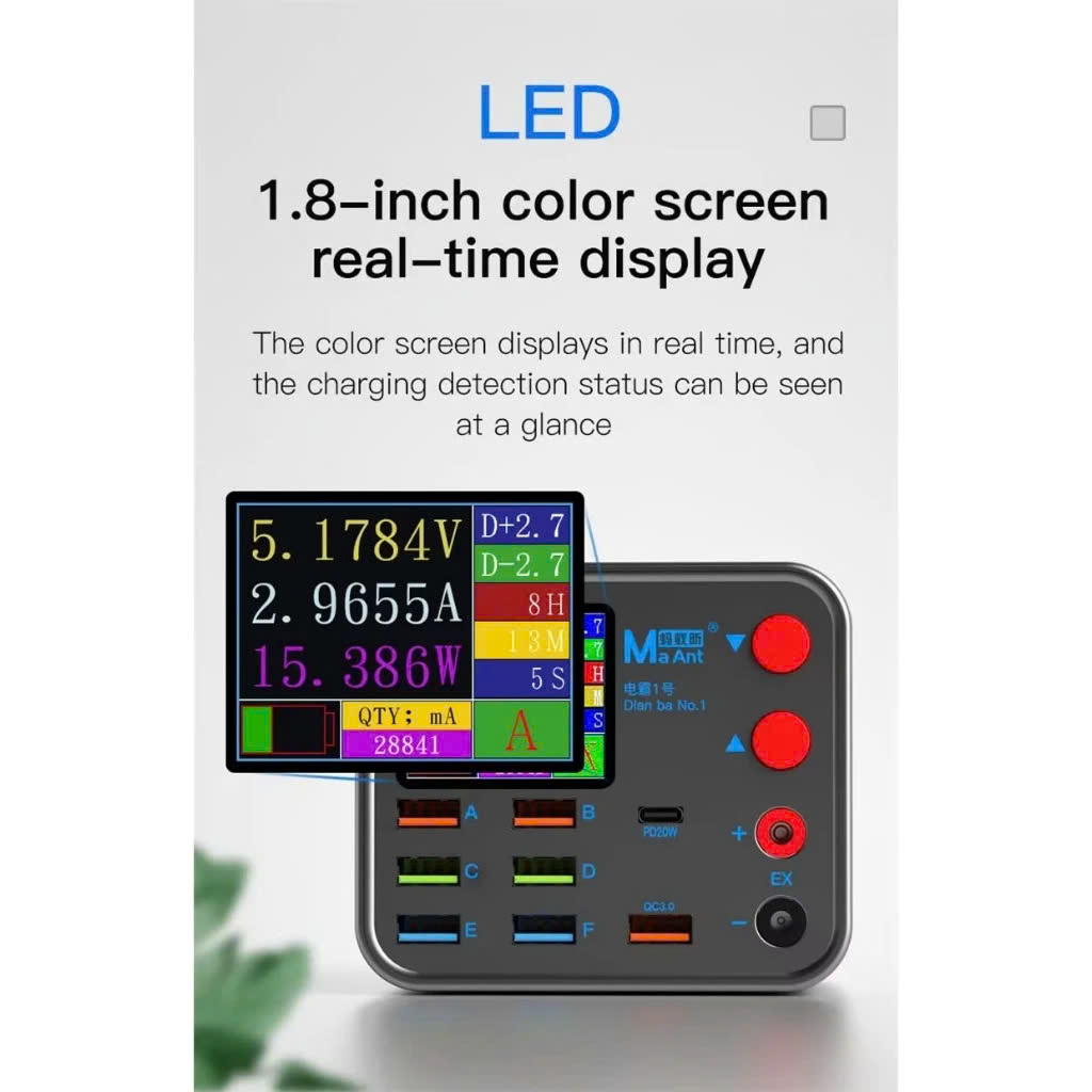 Bộ Sạc Nhanh Báo Dòng - Máy Cấp Nguồn Mini 20V 2in1 MaAnt Dianba NO1 8 Cổng | Táo Thẩm Tools ...